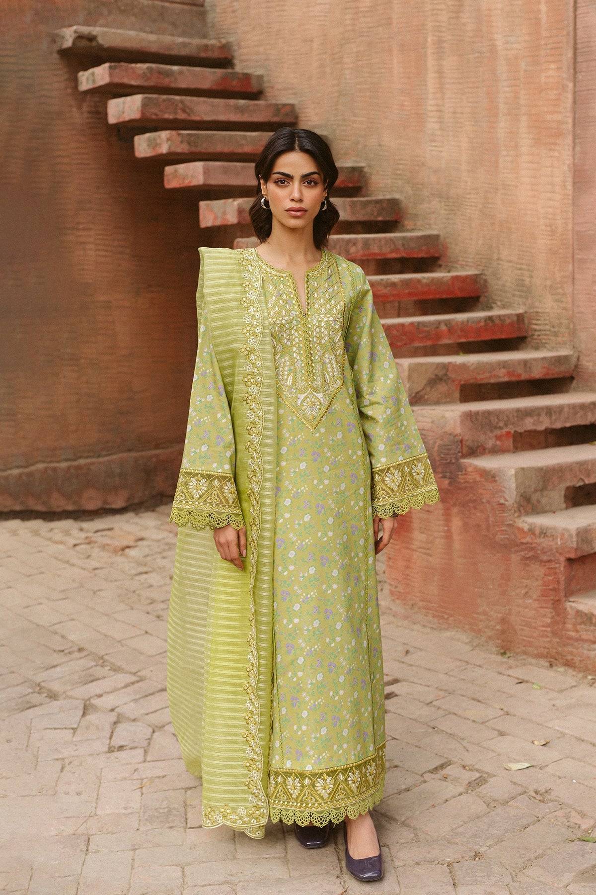 Verda Embroidered Lawn Dress - Radiant Elegance | Custom Sizes – Maria ...